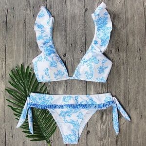 Swim | Sky Blue Flutter Bikini | Poshmark